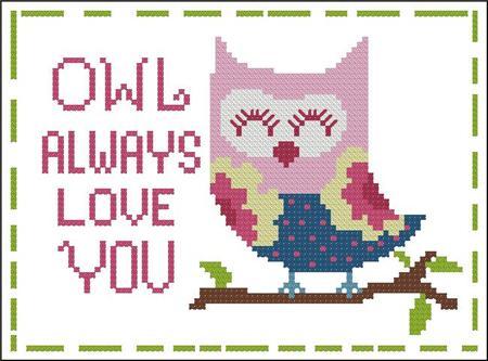 Hooties Owl Always Love You– Stitch Therapy Needleworks