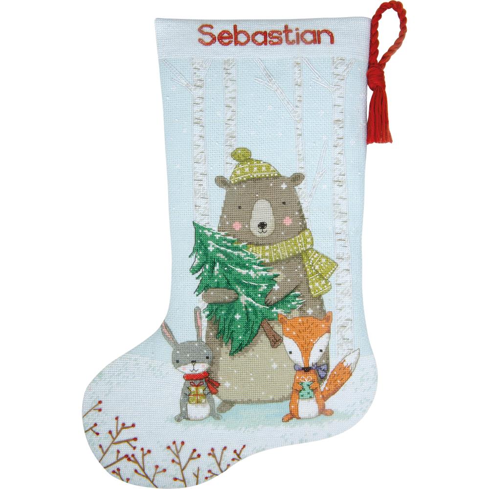Woodland Animals Stocking (Dimensions)– Stitch Therapy Needleworks