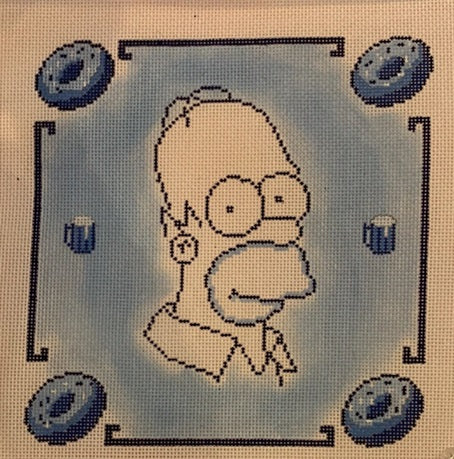 Homer Simpson Chinoiserie (Froopy Designs)– Stitch Therapy Needleworks