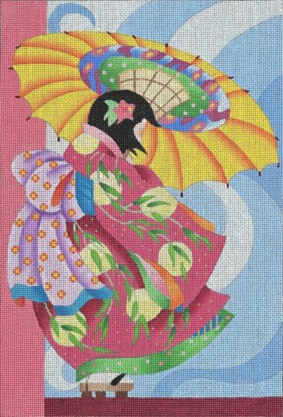 Flowered Parasol Japanese Panel (Melissa Shirley)– Stitch Therapy ...