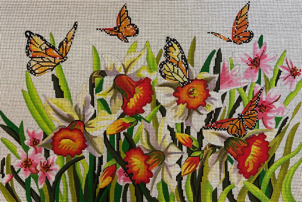 FF170B - Monarch Butterflies Floral Design (Colors of Praise)– Stitch ...