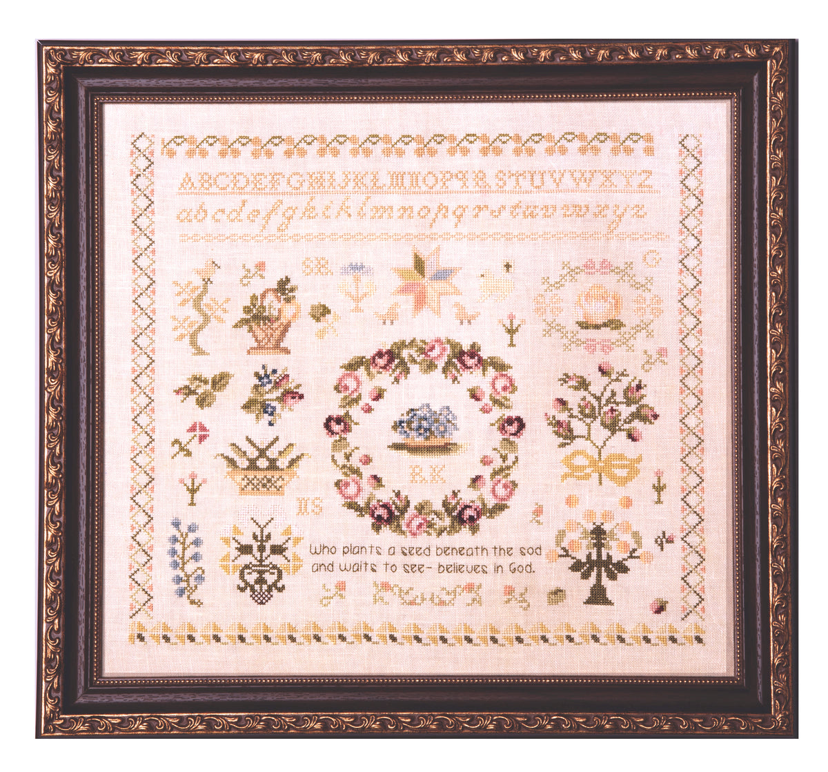 Seed Sampler, The (Samplers and Primitives)– Stitch Therapy Needleworks