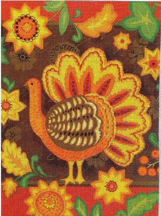 Folk Art Turkey Stitch Guide– Stitch Therapy Needleworks