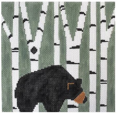 Bear in Birch Trees– Stitch Therapy Needleworks