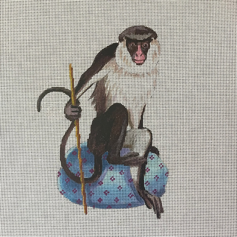 AN495 - Baboon on Cushion (Colors of Praise)– Stitch Therapy Needleworks