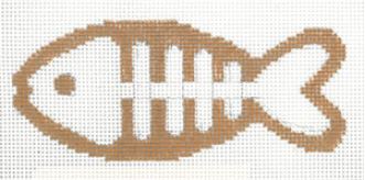 Name Tag - Bone Fish– Stitch Therapy Needleworks