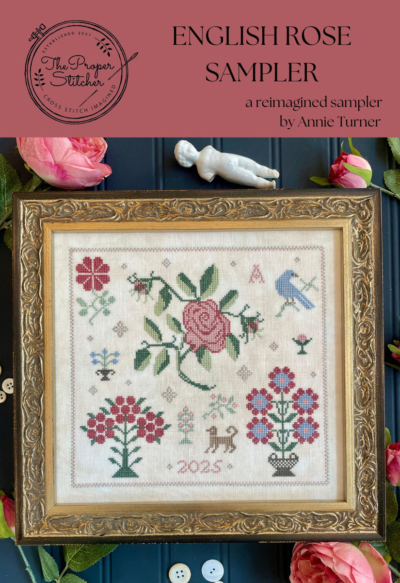 English Rose Sampler (The Proper Stitcher)– Stitch Therapy Needleworks