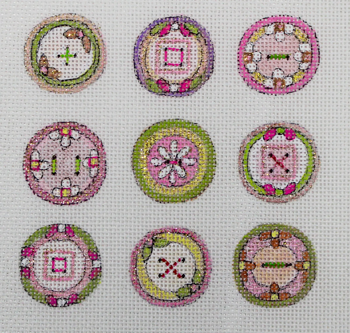 Pretty in Pink C - Sparkling Floral Buttons (Janice Gaynor)– Stitch ...