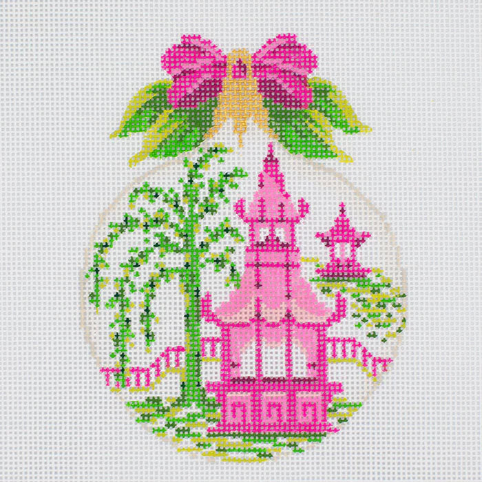 Pink Pagoda Kissing Ball (Kelly Clark Needlepoint)– Stitch Therapy ...