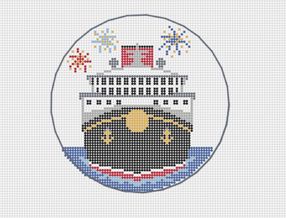 Cruise Ship w/Fireworks (Lauren Bloch Designs)– Stitch Therapy Needleworks