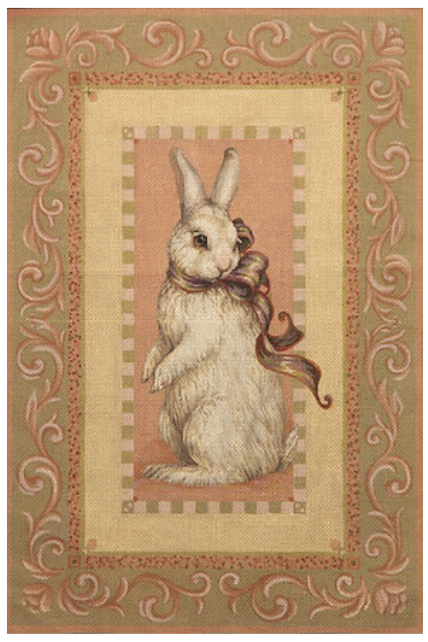 Green Ribbon Rabbit (Tapestry Tent)– Stitch Therapy Needleworks