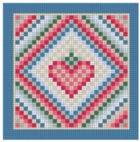 Mini Quilt 2410 - Around The World Heart (Susan Roberts)– Stitch ...