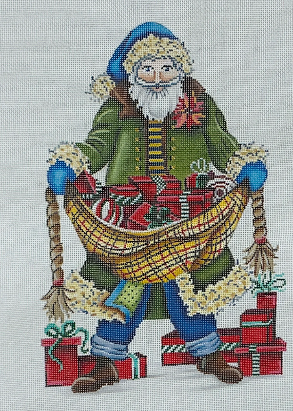Santa w/Burberry Bag (Patti Mann)– Stitch Therapy Needleworks