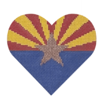 Arizona State Flag Heart (Pepperberry Designs)– Stitch Therapy Needleworks