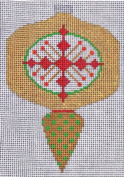 MCM Ornament - Gold Square Ball Drop (Eye Candy)– Stitch Therapy ...