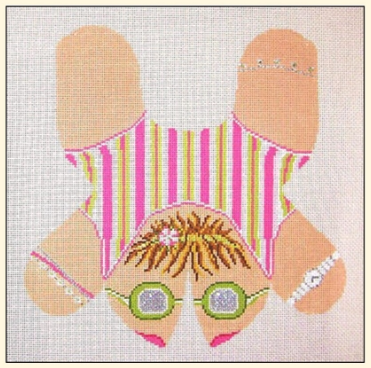 Beach Girl Frog (Needle Crossings)– Stitch Therapy Needleworks