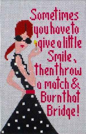 Burn that Bridge– Stitch Therapy Needleworks