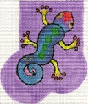 Purple Gecko Mini Sock– Stitch Therapy Needleworks