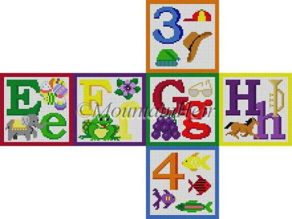 Alphabet Block - E F G H 3 4– Stitch Therapy Needleworks