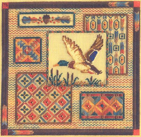 Mallard Duck Collage (w/beads)– Stitch Therapy Needleworks