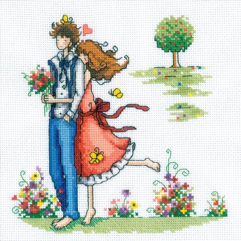 Couple in the Park– Stitch Therapy Needleworks