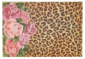 Leopard Pelt with Roses– Stitch Therapy Needleworks