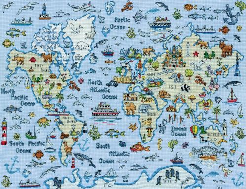 World Map– Stitch Therapy Needleworks