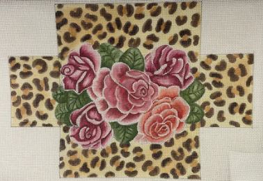 Leopard Pelt w/Roses– Stitch Therapy Needleworks